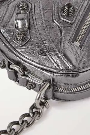 Balenciaga Le Cagole Heart Mini Shoulder Bag - Silver