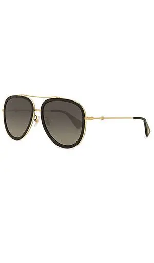 Gucci Web Block Pilot Sunglasses