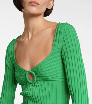 Stella McCartney Ribbed-knit Top - Green
