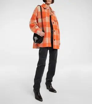 MARANT ETOILE Harveli Checked Jacket - Orange