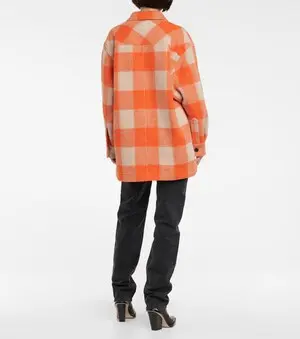MARANT ETOILE Harveli Checked Jacket - Orange