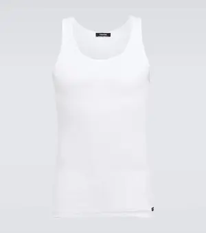 TOM FORD Ribbed-knit Cotton-blend Tank Top