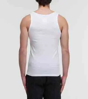 TOM FORD Ribbed-knit Cotton-blend Tank Top