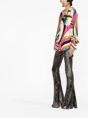 Emilio Pucci Geometric-print Silk Shirt