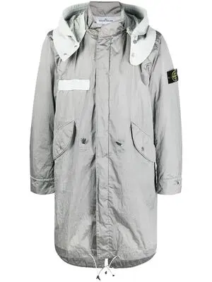 トップス Stone  wool zip parka 22aw Stone Island Zip-Up Parka Jacket In Grey - 30% Off | Editorialist