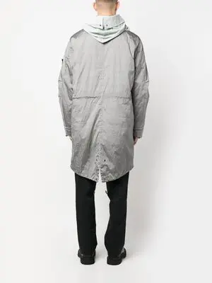 Stone Island Zip-Up Parka Jacket In Grey - 30% Off | Editorialist