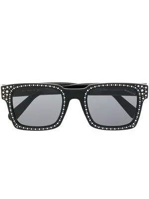 Moncler X Palm Angels Square-frame Sunglasses - Black