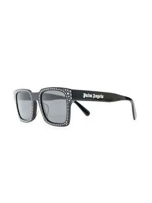 Moncler X Palm Angels Square-frame Sunglasses - Black