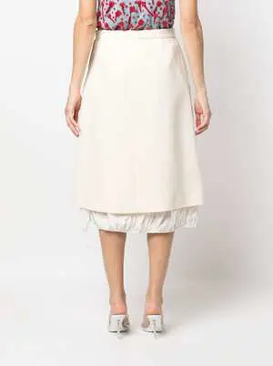 Tory Burch Double-faced Wool Midi Skirt