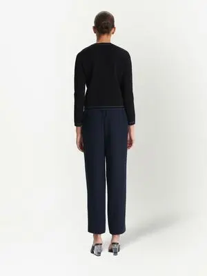 Tory Burch Kendra Jacquard Cardigan - Black