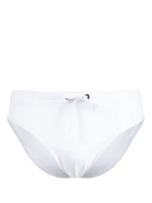 Karl Lagerfeld Logo-print Swimming Trunks - White