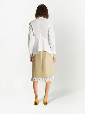 Tory Burch Peplum Cotton Poplin Shirt