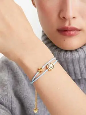 Tory Burch Kira Enamel Pave Slider Bracelet