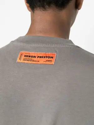 Heron Preston Logo-patch Crew Neck T-shirt - Grey