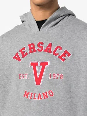 Versace Appliqué Logo Hoodie