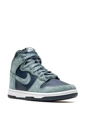 Nike Dunk High Retro Prm Teal Suede Sneakers - Blue