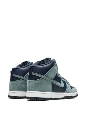 Nike Dunk High Retro Prm Teal Suede Sneakers - Blue