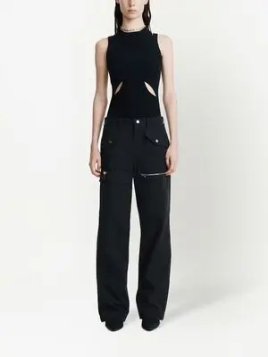 DION LEE Multi-pocket Straight-leg Trousers