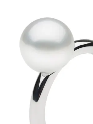 AUTORE MODA 10kt White Gold South Sea Pearl Ring - Silver
