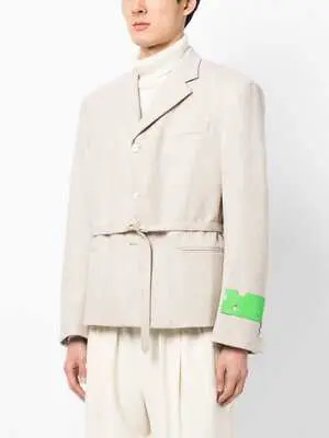 Off-White Buckle-fastened Single-breasted Blazer