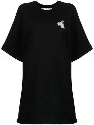 Off-White Floral Arrows T-shirt Dress
