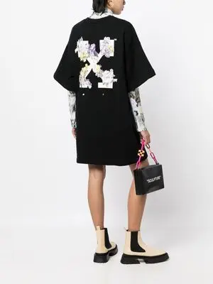 Off-White Floral Arrows T-shirt Dress