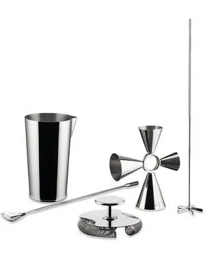 ALESSI Tending Box 5 Piece Mixing Kit - Silver