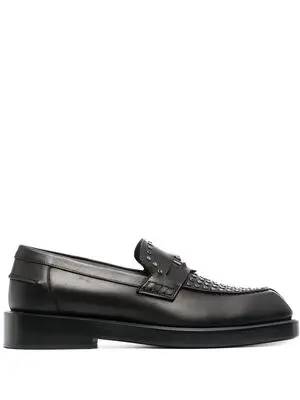 Versace Square-toe Studded Loafers