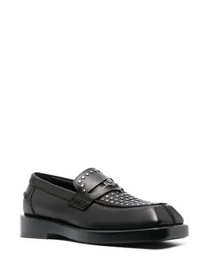 Versace Square-toe Studded Loafers