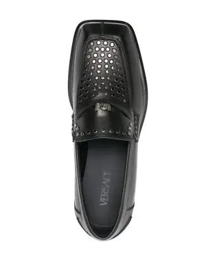 Versace Square-toe Studded Loafers