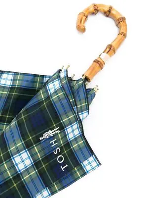 Mackintosh Heriot Whangee Handle Umbrella - Green