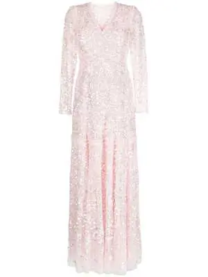 NEEDLE & THREAD Sequin-embellished Long Dress
