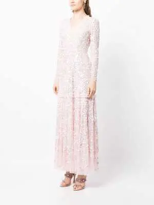 NEEDLE & THREAD Sequin-embellished Long Dress