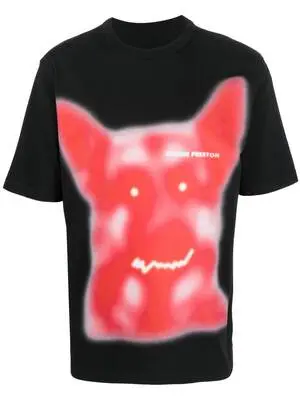Heron Preston Beware Of Dog-print T-shirt - Black