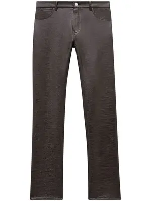 COURREGES Reedition Faux-leather Trousers - Brown
