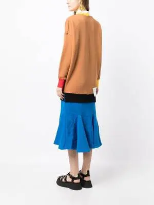 ENFOLD Colour-block Jersey-knit Dress