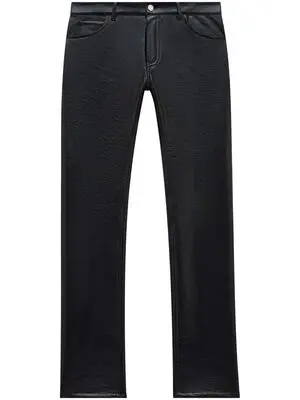 COURREGES Reedition Vinyl Straight Trousers - Black