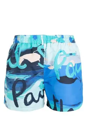 Paul Smith Logo-print Swim Shorts