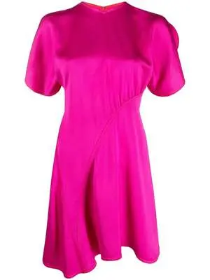 Victoria Beckham Round-neck Mini Dress - Pink