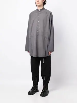 NICOLAS ANDREAS TARALIS Band-collar Cotton Shirt