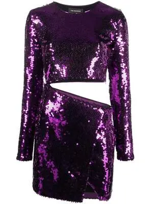 Andamane Gia Sequinned Mini Dress - Purple