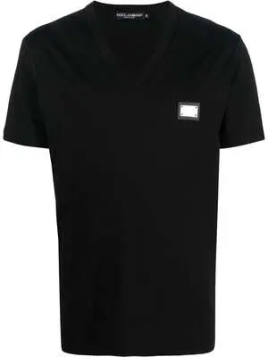 Dolce & Gabbana Dg Essentials V-neck T-shirt - Black