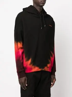 Dsquared2 Tie-dye Long-sleeve Hoodie - Black