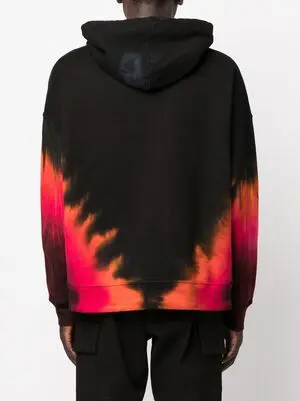 Dsquared2 Tie-dye Long-sleeve Hoodie - Black