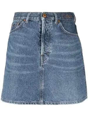 Chloé High-waist Denim Mini Skirt