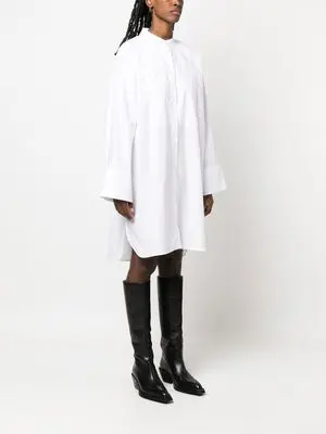 Acne Studios Collarless Shirt Dress