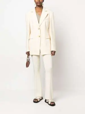 AERON Ribbed-knit Flared Trousers