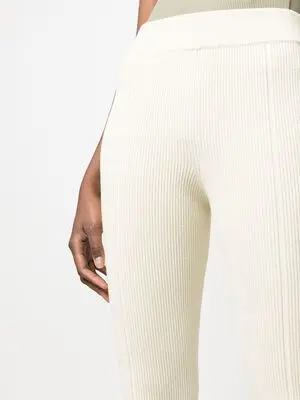 AERON Ribbed-knit Flared Trousers