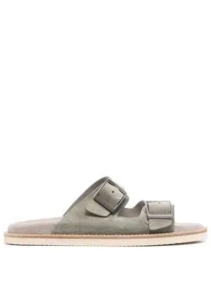 Brunello Cucinelli Buckled-strap Slides - Green