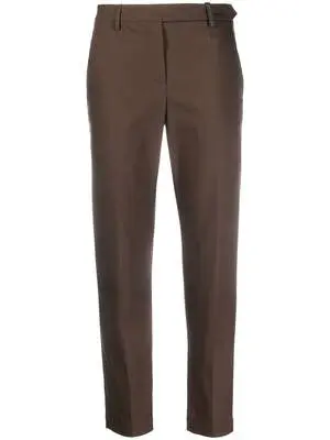 Brunello Cucinelli Cotton Blend Tapered-leg Cropped Trousers
